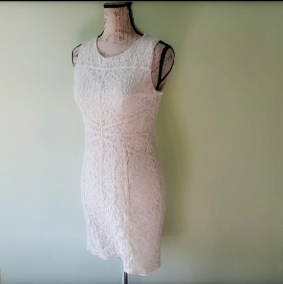Sami & Jo | Dresses | Sami Jo White Lace Bodycon Fitted Dress | Poshmark
